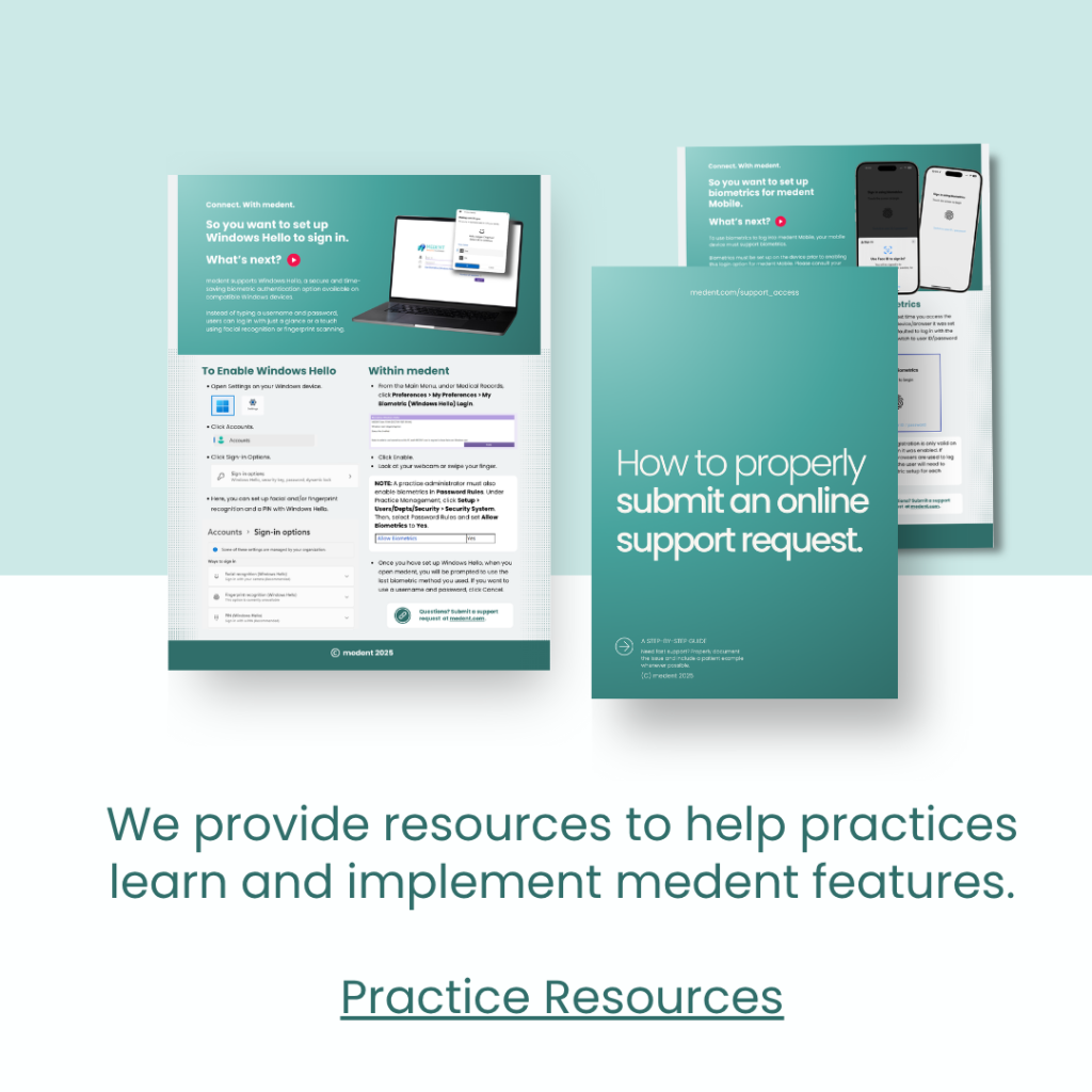 Our EHR System Resources | MEDENT